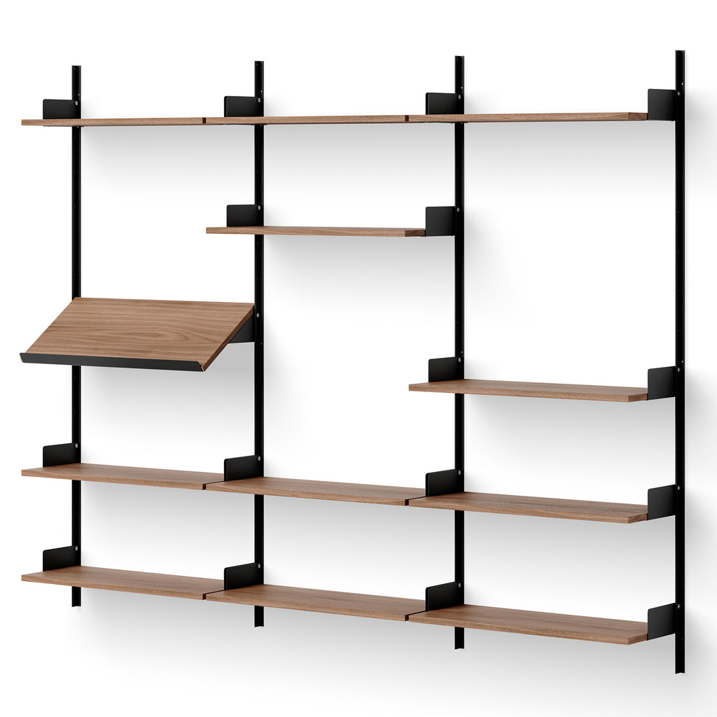 New Works Wall-Mounted Shelving Display Unit, Oak & Metal – ARIA