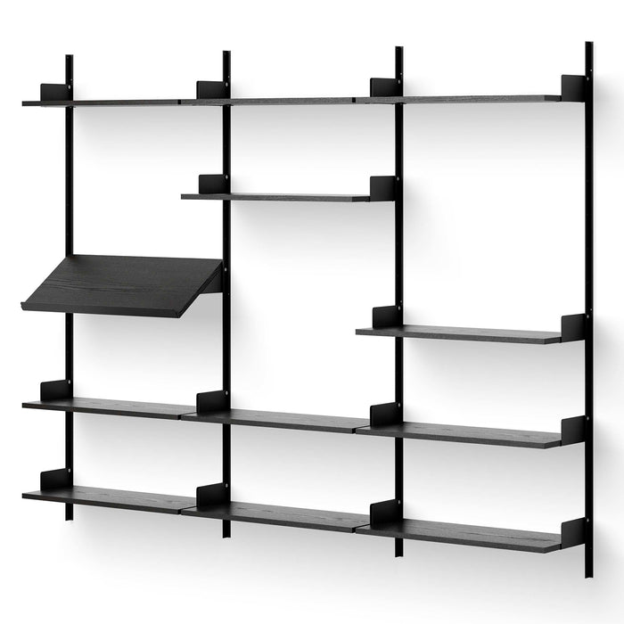 New Works Wall-Mounted Shelving Display Unit, Oak & Metal – ARIA