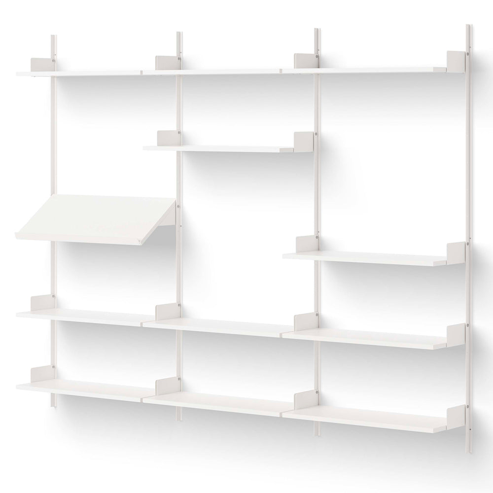 New Works Wall-Mounted Shelving Display Unit, Oak & Metal – ARIA