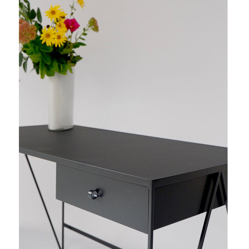 Study Desk, Black Lacquered Steel by &New | Modern Office Furniture – ARIA