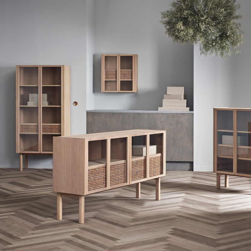 Cana Sideboard, Solid Oak & Wicker by Bolia – ARIA
