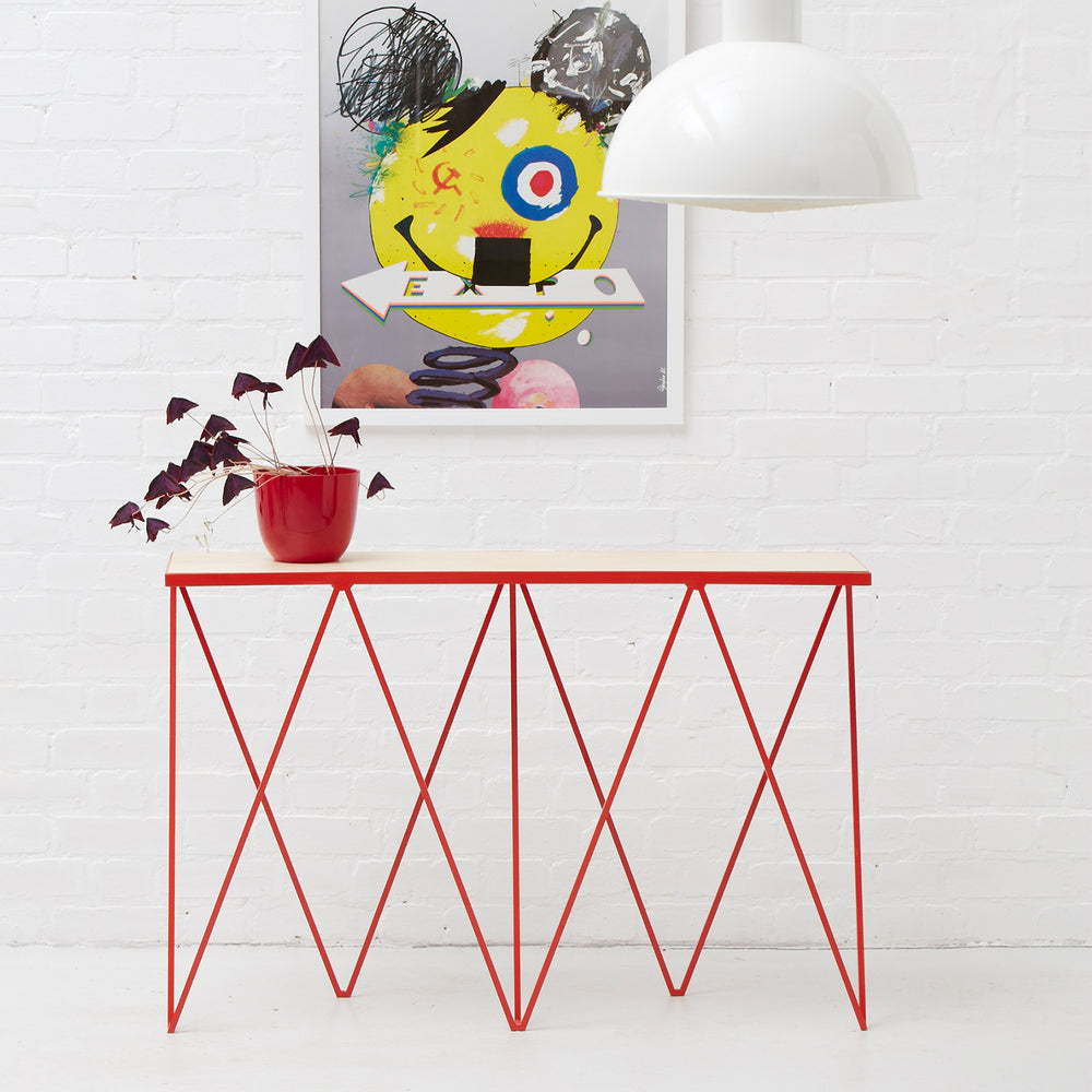 Giraffe Console Table by &New, Coloured Console Lacquered Steel – ARIA