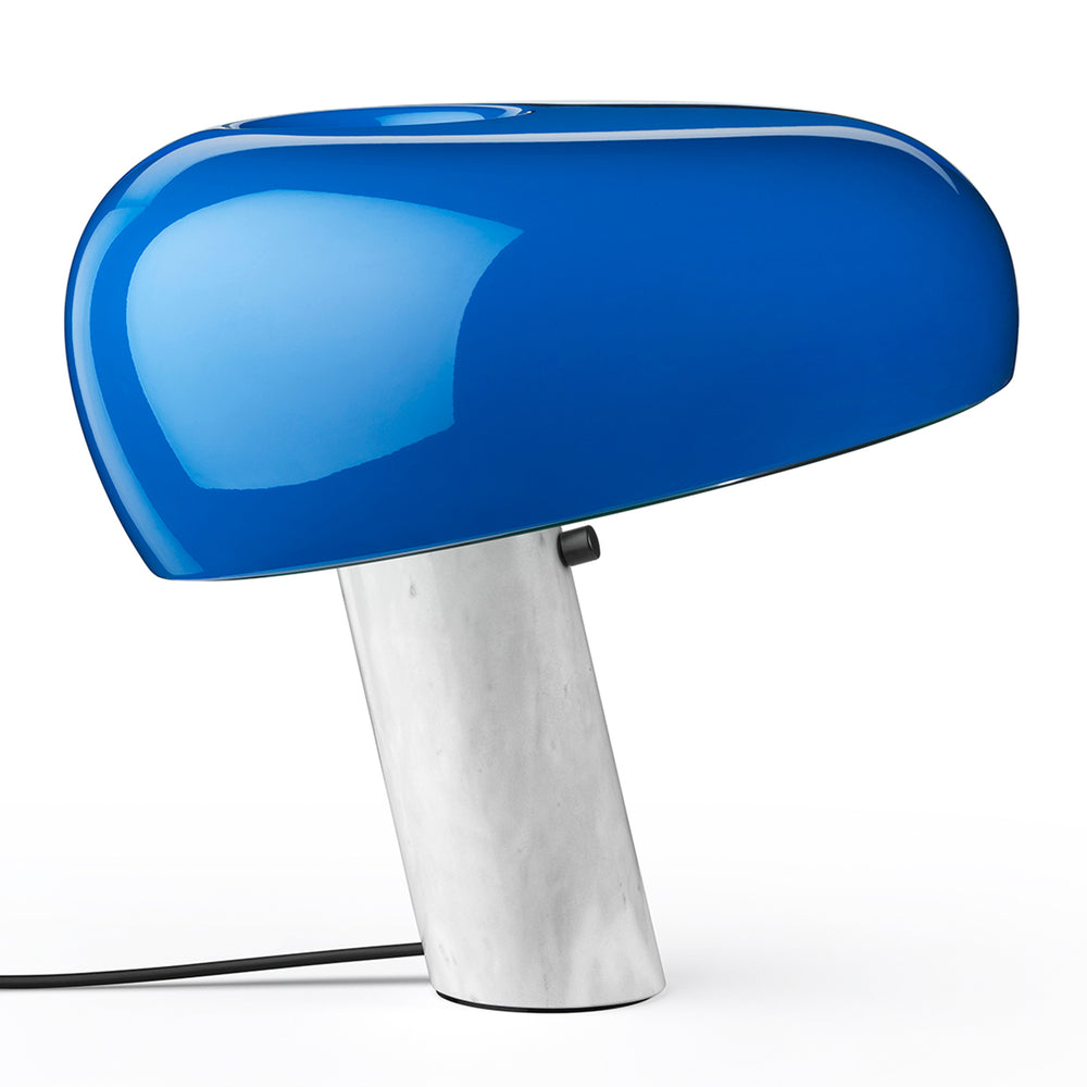 Snoopy Table Lamp, Blue Glass & Marble, Flos Lighting – ARIA