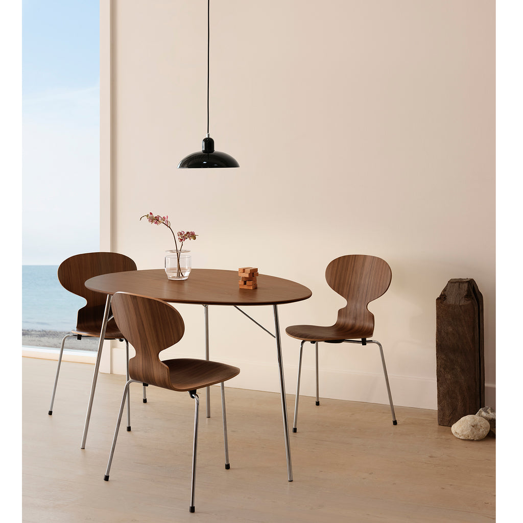 Egg Table by Fritz Hansen | Round Walnut Dining Table, Modern Desk – ARIA