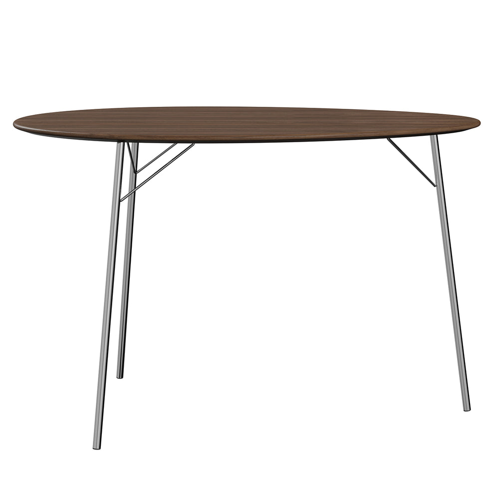 Egg Table by Fritz Hansen | Round Walnut Dining Table, Modern Desk – ARIA